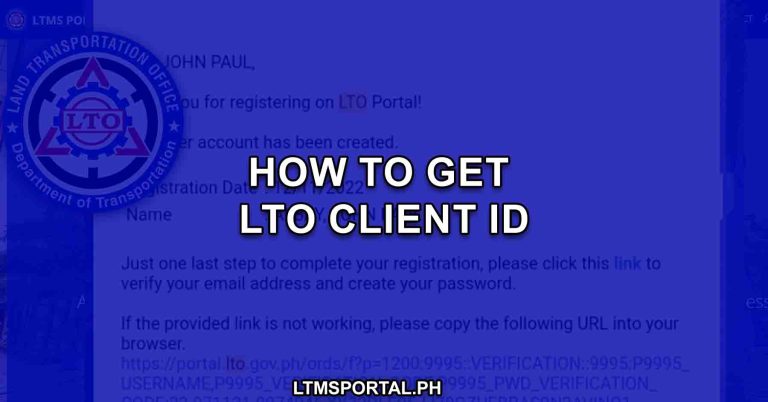 What is LTO Client ID and How to Get One - LTMS PORTAL PH