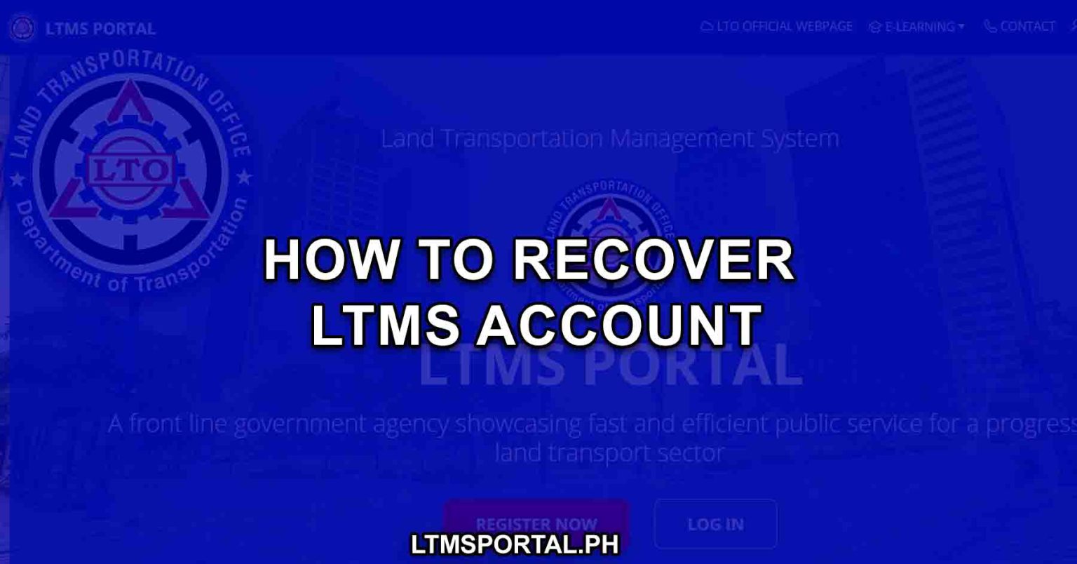 How to Recover LTMS Account Online - LTMS PORTAL PH
